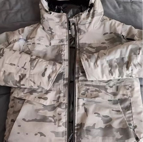 Outdoor Skiwear Clothing Winter Cotton Snow White Camouflage Jacket ...