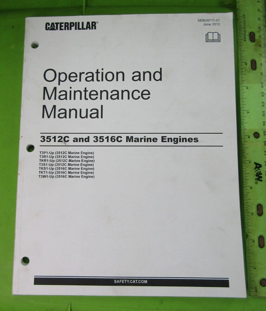 CAT 3512C 3516C ENGINE Operation & Maintenance Manual 168 pages p/n ...
