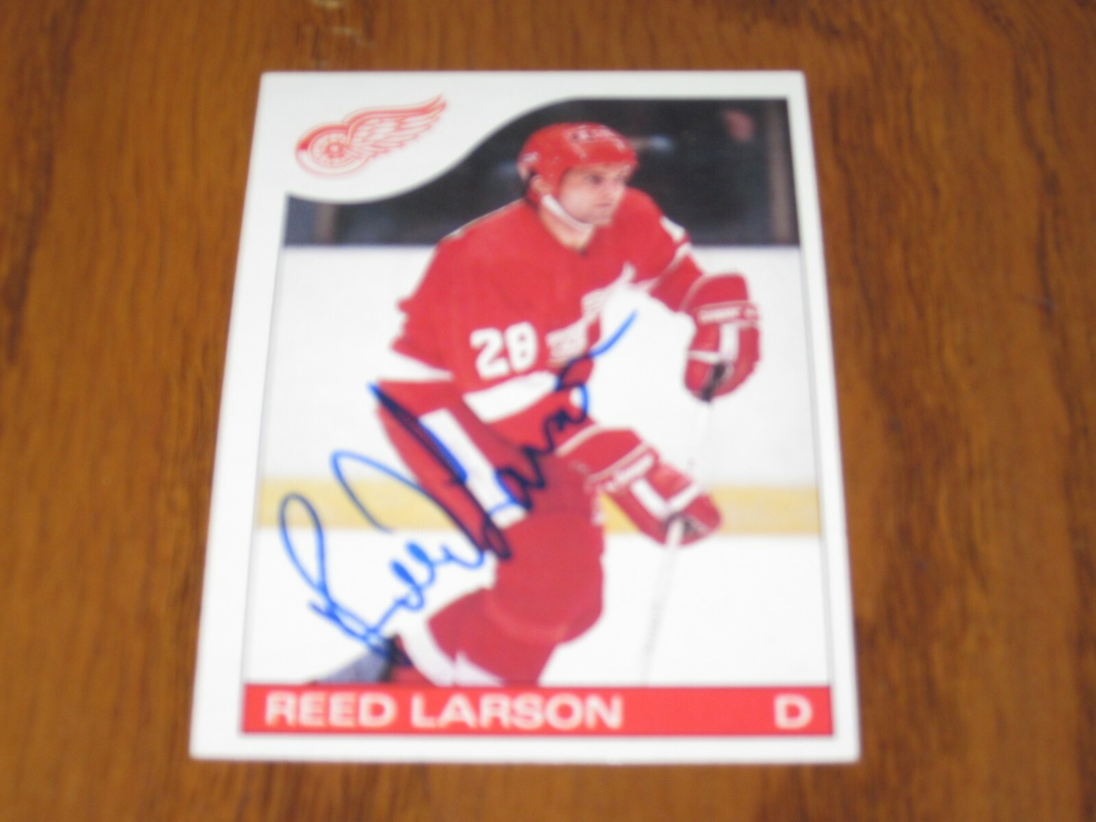 REED LARSON SIGNED AUTOGRAPHED 1985 TOPPS CARD # 55 RED WINGS | eBay