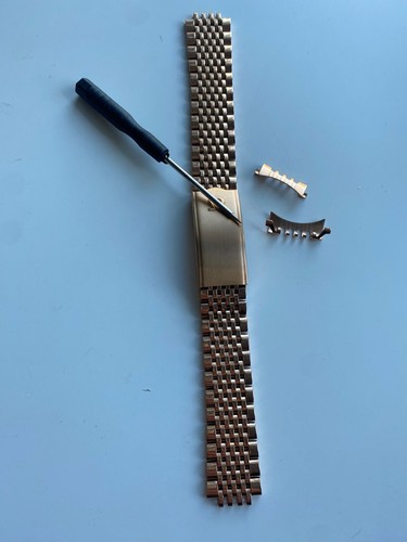 Beautiful New 19MM 20MM Bead of Rice Rose Gold Watch Strap / Bracelet ...