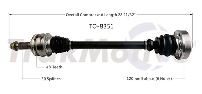 For Lexus LS400 1995-2000 Rear Passenger Right CV Axle Shaft SurTrack ...
