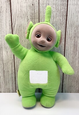 Eden Teletubbies Green DIPSY 14” Musical Head Moving Flocked Face RARE ...
