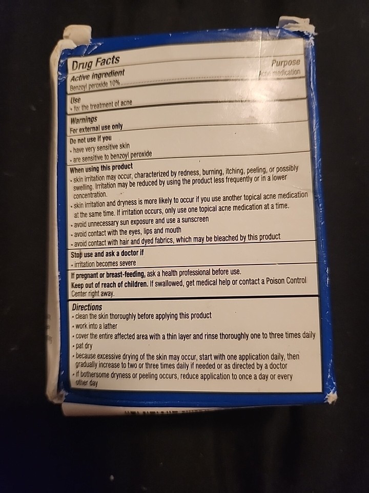 Panoxyl Acne Treatment Bar with 10% Benzoyl Peroxide, Maximum Strength ...