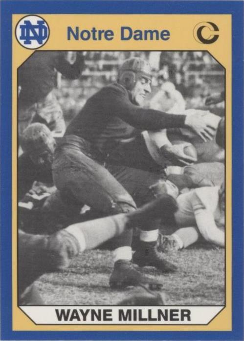 1990 Collegiate Collection University of Notre Dame Wayne Millner #104 ...
