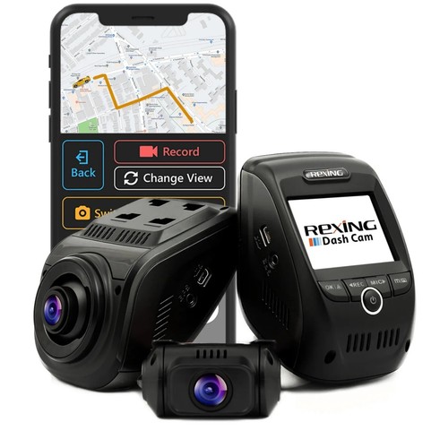 Rexing V1p Pro Dual 1080p Full HD Front and Rear 170 Degree Wide Angle ...