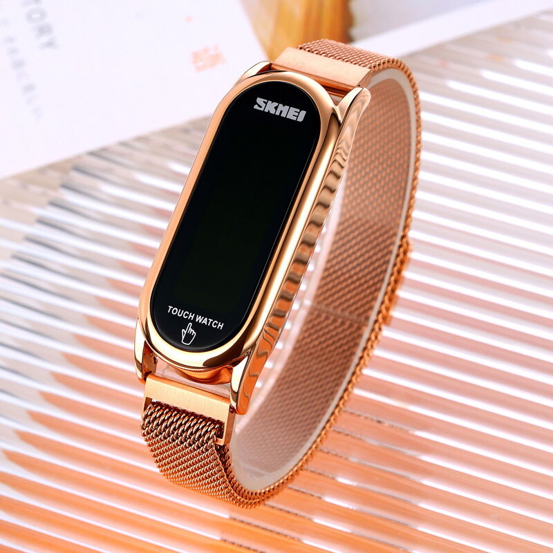 Women's Watch Digital LED Touch-Screen Date Waterproof Mesh Steel ...