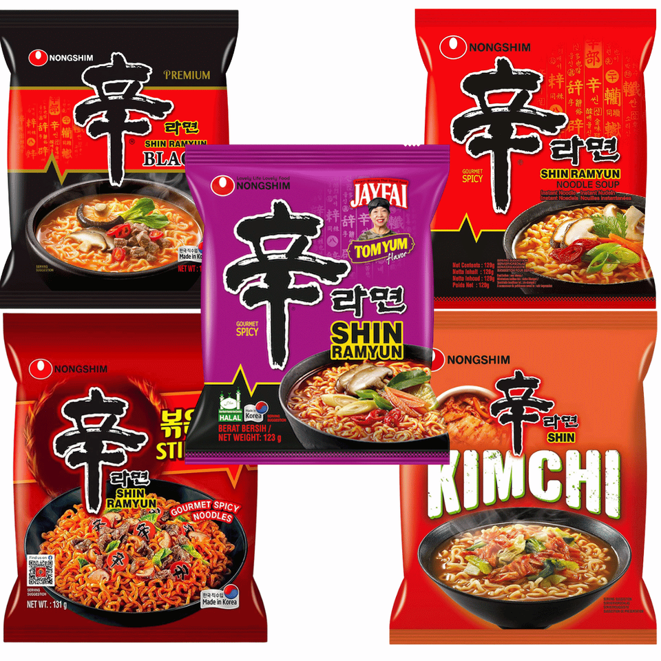 Nong Shim SHIN Ramyun Ultimate Spicy Korean Ramen Nongshim Noodles ...
