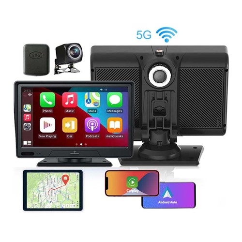 7" Portable Car MP5 Player FM Bluetooth 5G WIFI Wireless Carplay GPS ...