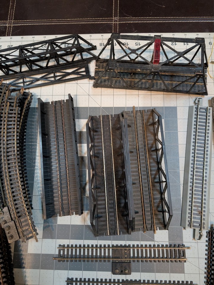 Large Lot of HO Scale Brass Train Track 2 Switches 90 Pieces Track ...