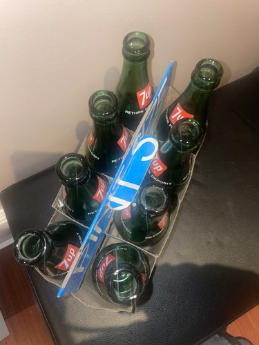 Vintage 7-UP 8 pack carrier w/ bottles | eBay