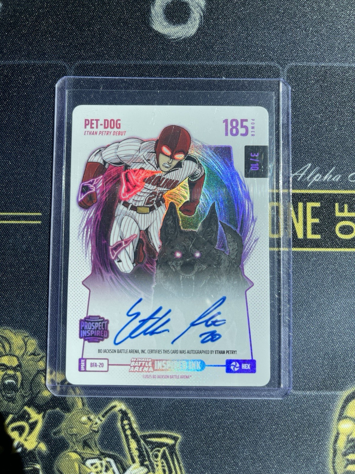 Bo Jackson 2025 Battle Arena Alpha Update Pet-Dog Hex Auto /10 ETHAN PETRY