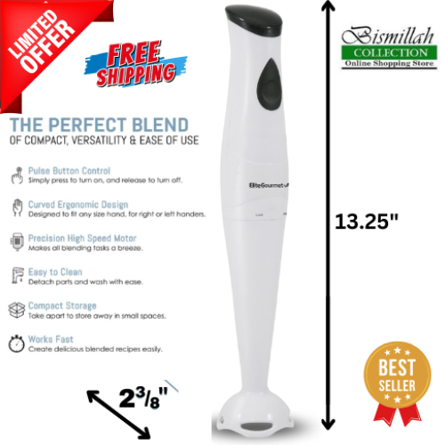 Hand Blender Immersion Stick Electric Chopper Emulsion Hand Held Mixer ...