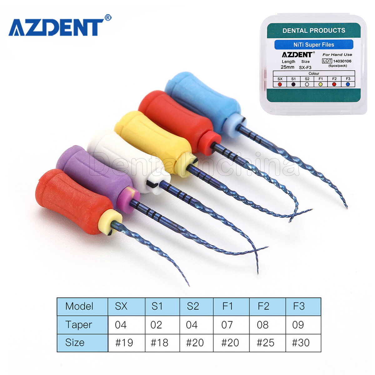 Dental Endodontic File Root Canal NiTi Hand Use Heat Activated Rotary ...