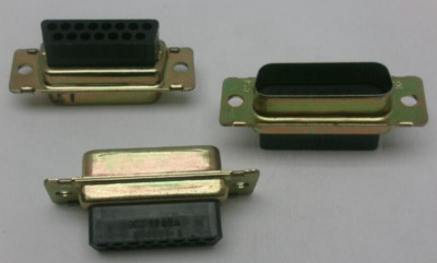 Lot of THREE (3) AMP 9202 205206-1 DB15 Male D-sub Connector Shells ...