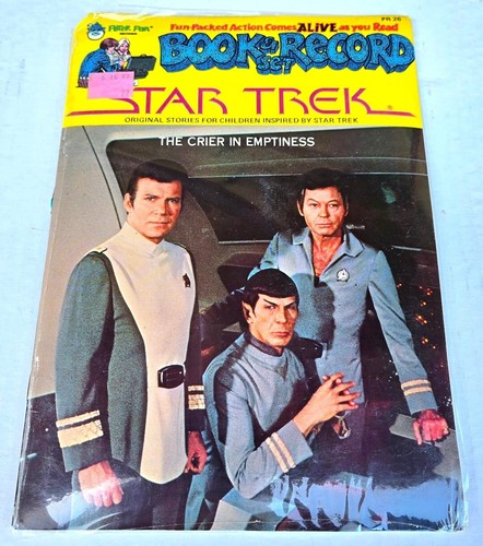STAR TREK THE CRIER IN EMPTINESS 45 RPM RECORD AND BOOK PETER PAN ...