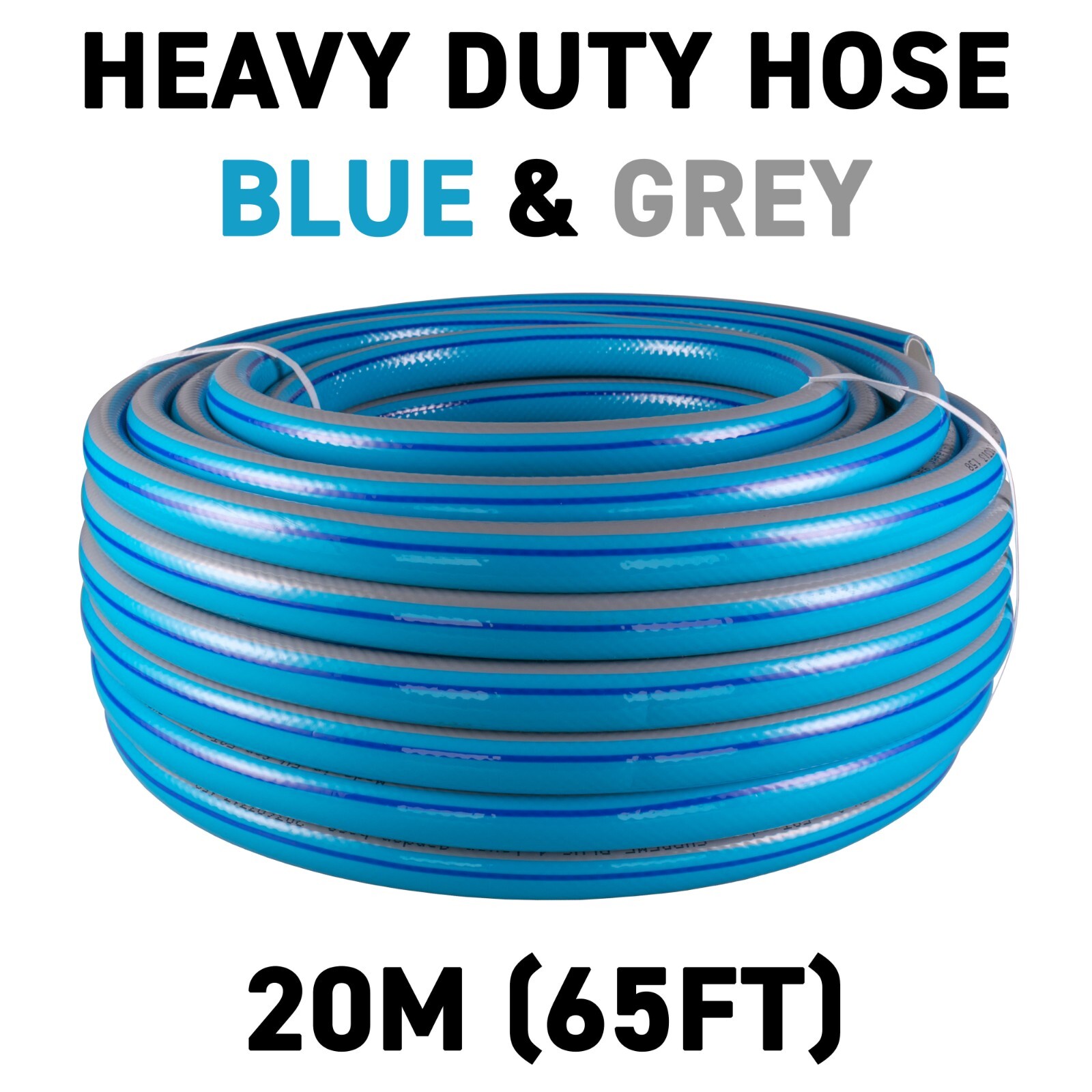 20M Heavy Duty Garden Hose Pipe Reinforced PVC Watering Irrigation ...