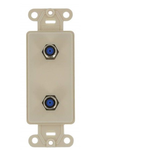 Leviton Almond Decora Dual CATV Coaxial Cable Jack Wall Plate Duplex ...