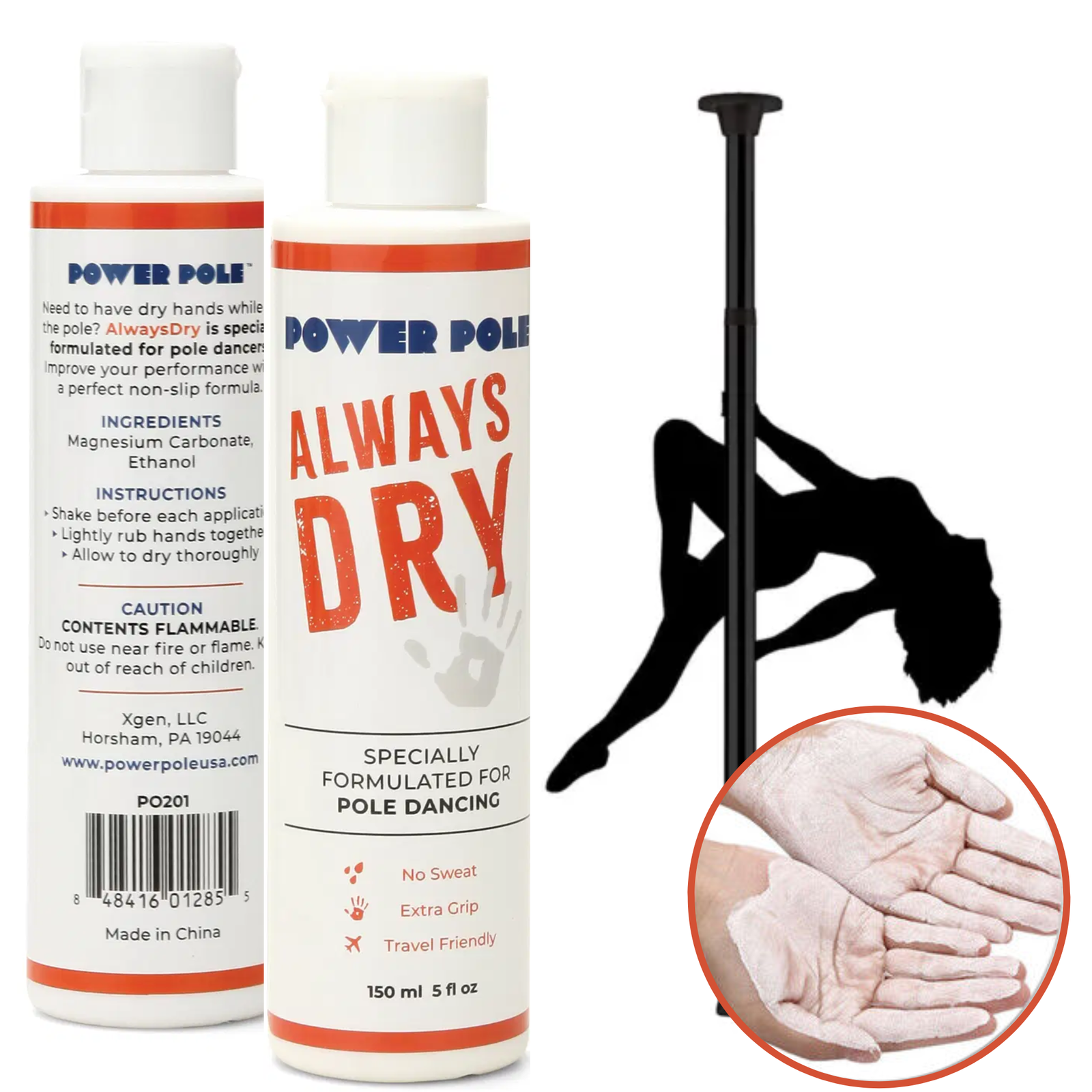 Extra Grip Chalk Anti-Slip Effective Moisture Trap Dancing Pole ...