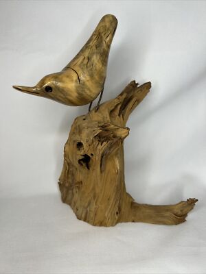 Randy Whaley Hand Carved Wood Folk Art Carved Bird Sculpture on ...