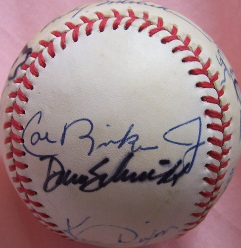 1987 Orioles team signed AL baseball Eddie Murray Cal Ripken Jr Sr ...