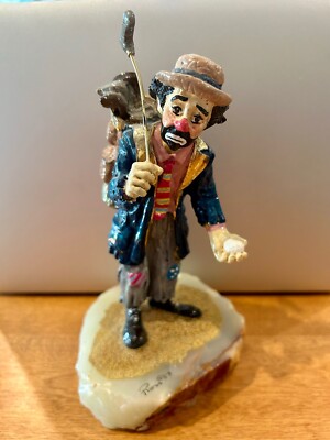 ‘87 RON LEE SAD GOLFING CLOWN IN SANDTRAP GOLFER EMMETT KELLY CLOWN ...