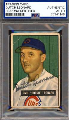 Dutch Leonard PSA DNA Signed 1951 Bowman Autograph | eBay