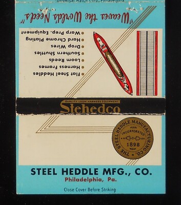 1950s Steel Heddle Mfg. Co. Stehedco Loom Greenville Paris SC ...