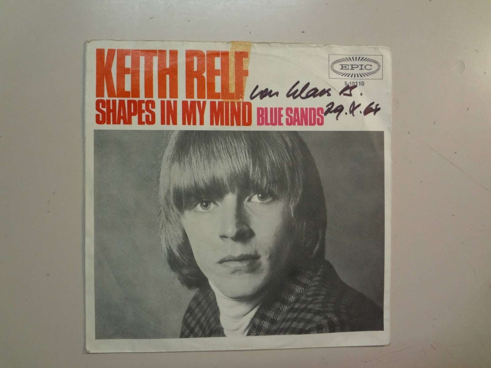 KEITH RELF: (Of Yardbirds) Shapes In My Mind-Blue Sands-Germany 7" 1966 ...