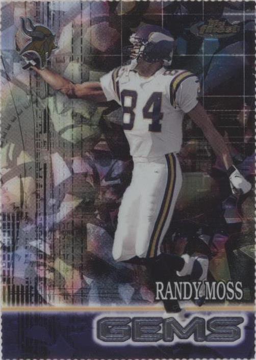 2000 Topps Finest - Gems Randy Moss #197 Gold Refractor Die-Cut /50 for ...