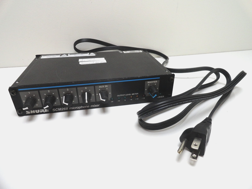 Shure SCM268 Black Microphone Mixer w/ Power Cord | Channel 3 OUT ...