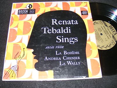 RENATA TEBALDI Sings ARIAS From LA BOHEME More DECCA 10 inch 1952 Lp ...