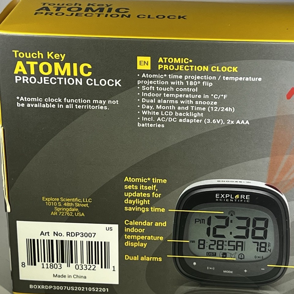 Explore scientific Atomic Projection Clock | eBay