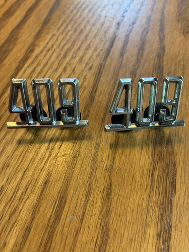 ORIGINAL 1964-1965 CHEVROLET 409 FENDER EMBLEMS W/ NUTS IMPALA BEL AIR ...