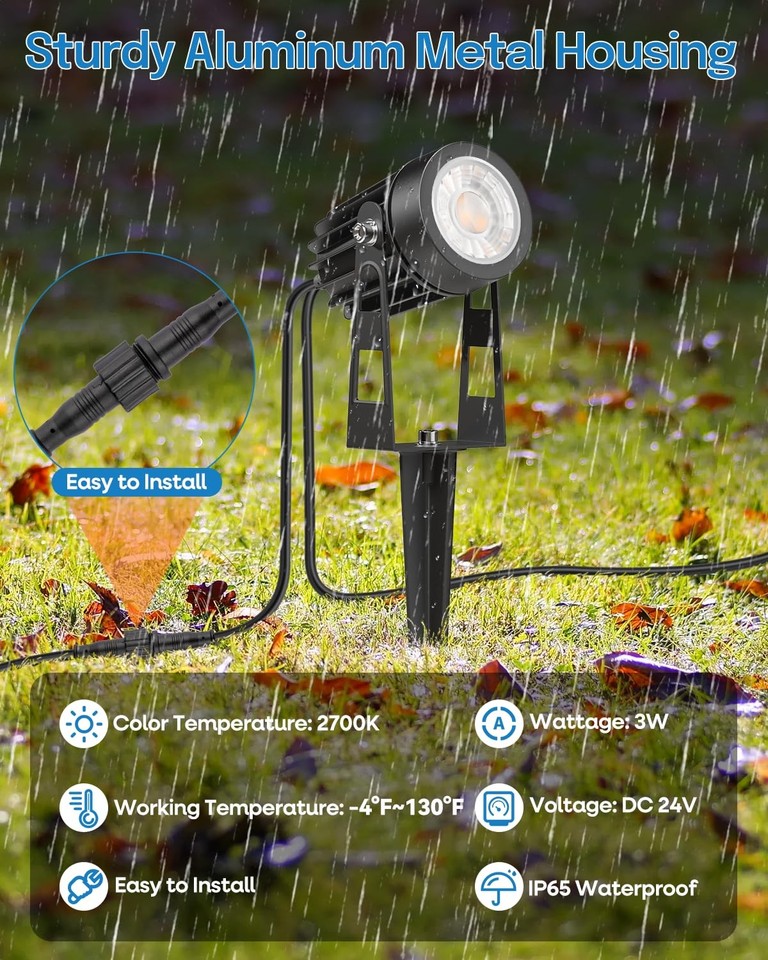 Low Voltage Landscape Lighting with Transformer Photocell Sensor and ...