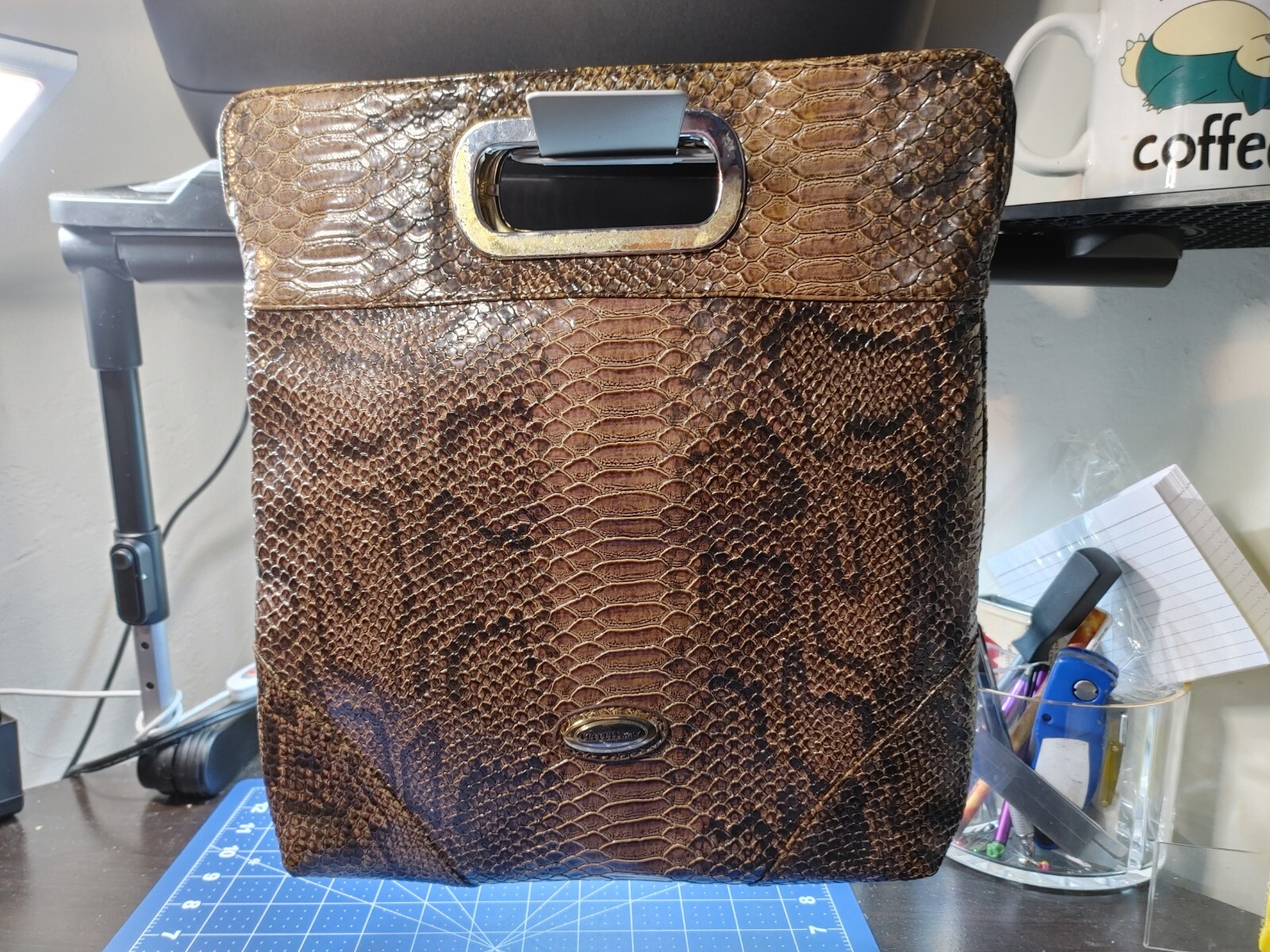 Vecceli Italy Italian Faux Snake Skin Leather Ronella… - Gem