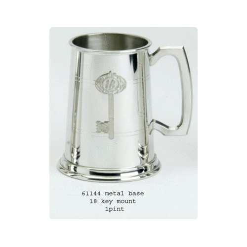 Pewter Tankard 1pt- 18 Key Mount - Free Engraving | eBay