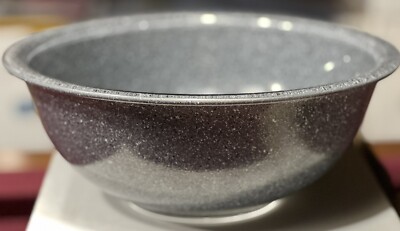 Vintage Pyrex #325 Grey Speckled Granite Nesting Mixing Bowl Clear ...