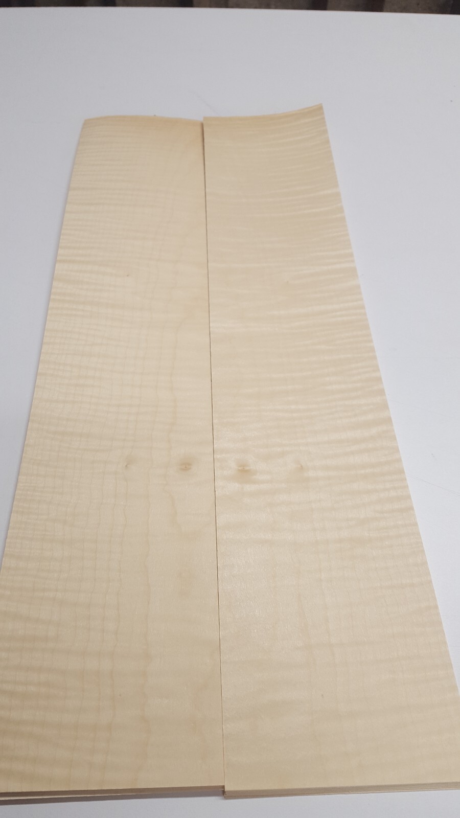 Fiddleback Sycamore Veneer - 12 NATURAL WOOD SHEETS - 520mm x 105mm ...