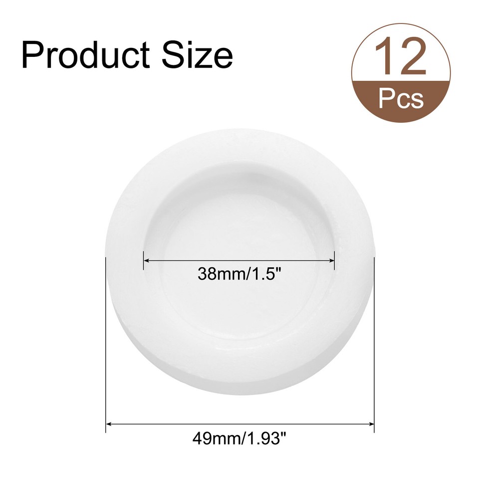 12 Pcs Piggy Bank Plug 38 Mm/1.5" ID 49 Mm/1.93" OD Plastic Stoppers ...