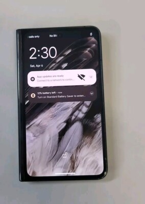 As is Google Pixel Fold 256gb Black Unlocked Damaged Inner LCD Display ...