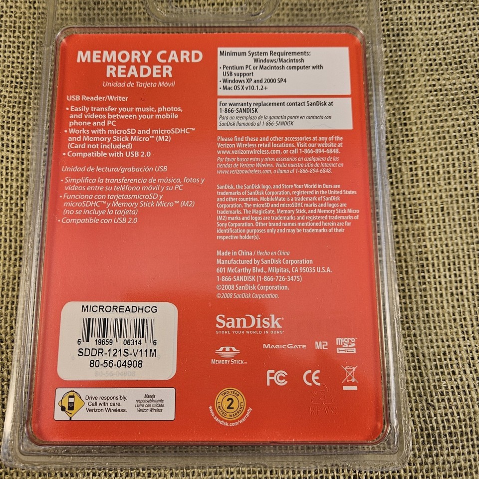 SanDisk MobileMate Micro Memory Card Reader from Verizon Wireless | eBay