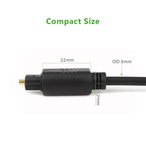 Toslink to Mini Toslink Plug Jack 3.5mm Digital Optical SPDIF Audio ...