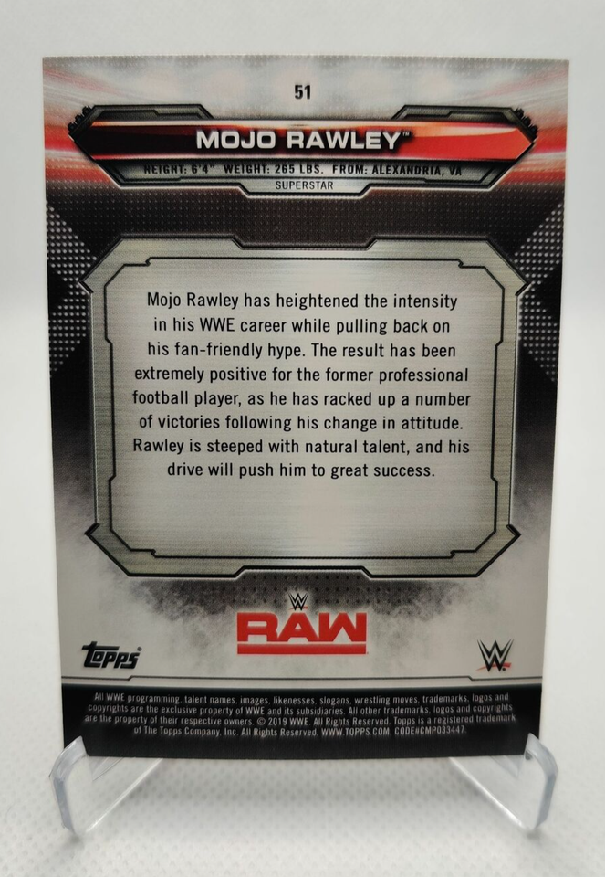2019 Topps WWE Raw Wrestling Base #51 Mojo Rawley | eBay