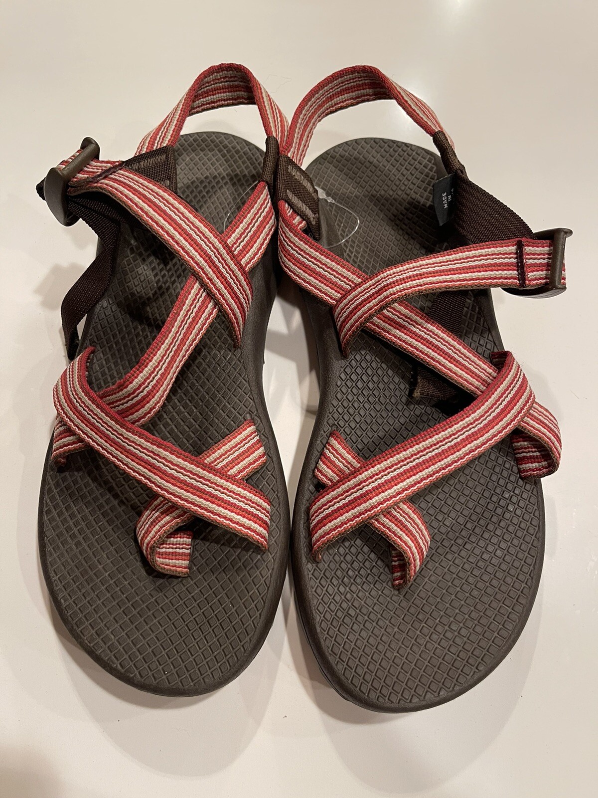 Chaco Vibram Sandals Hiking Water Shoes Womens Size 10 Red/Brown | eBay