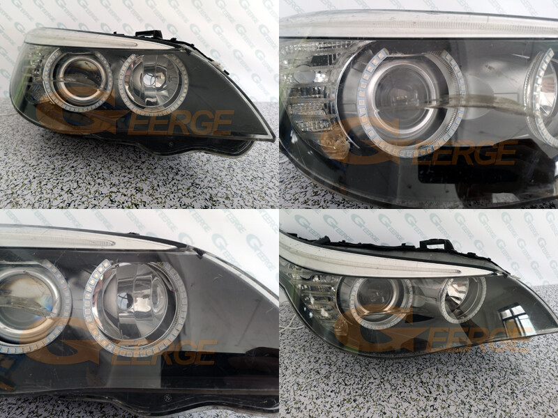 For BMW E60 E61 LCI M5 Multi Color RGB LED Angel Eyes Kit Bluetooth APP ...