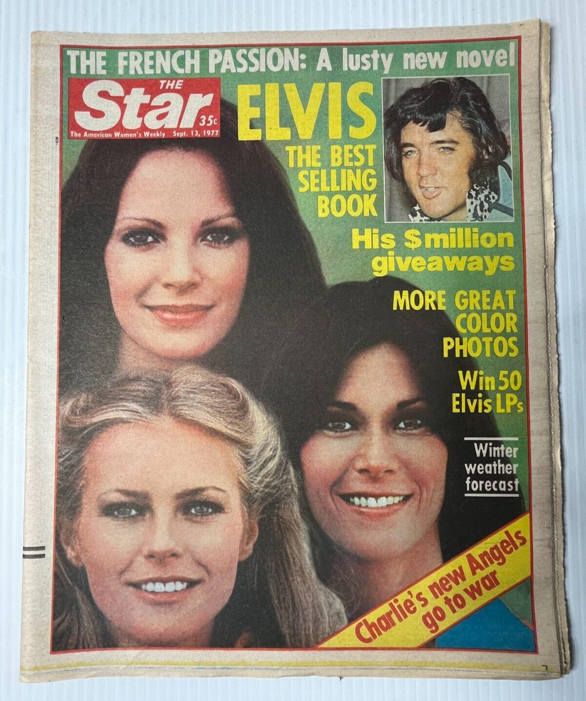 The STAR Tabloid Newspaper September 13 1977 Charlie's New Angels Elvis ...