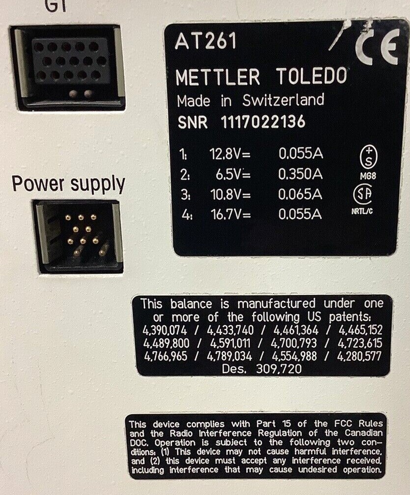 Mettler Toledo AT261 DeltaRange Analytical Balance Max: 62g/205g w ...