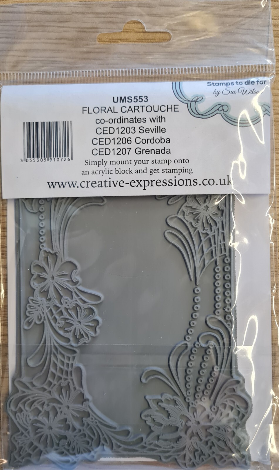 New Creative Expressions Stamp - Floral Cartouche | eBay UK