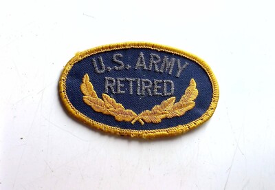 Vintage U.S. Army Retired Patch - Embroidered Military Badge ...
