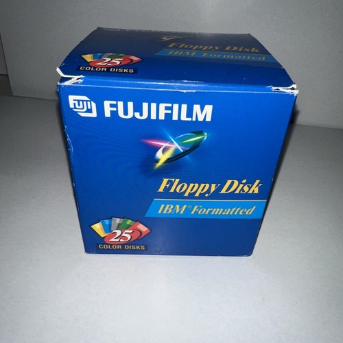 Fuji Fujifilm 3.5" Floppy Disks IBM Formatted 25 Pack Color High ...